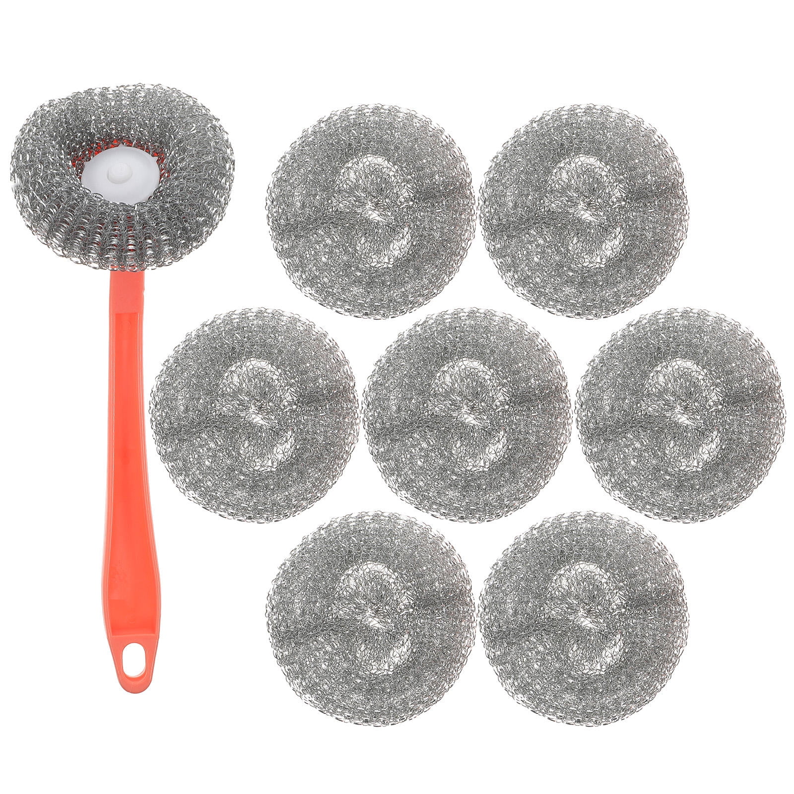 OUNONA 1 Set Stainless Steel Sponges Scrubbers Cleaning Ball Utensil ...