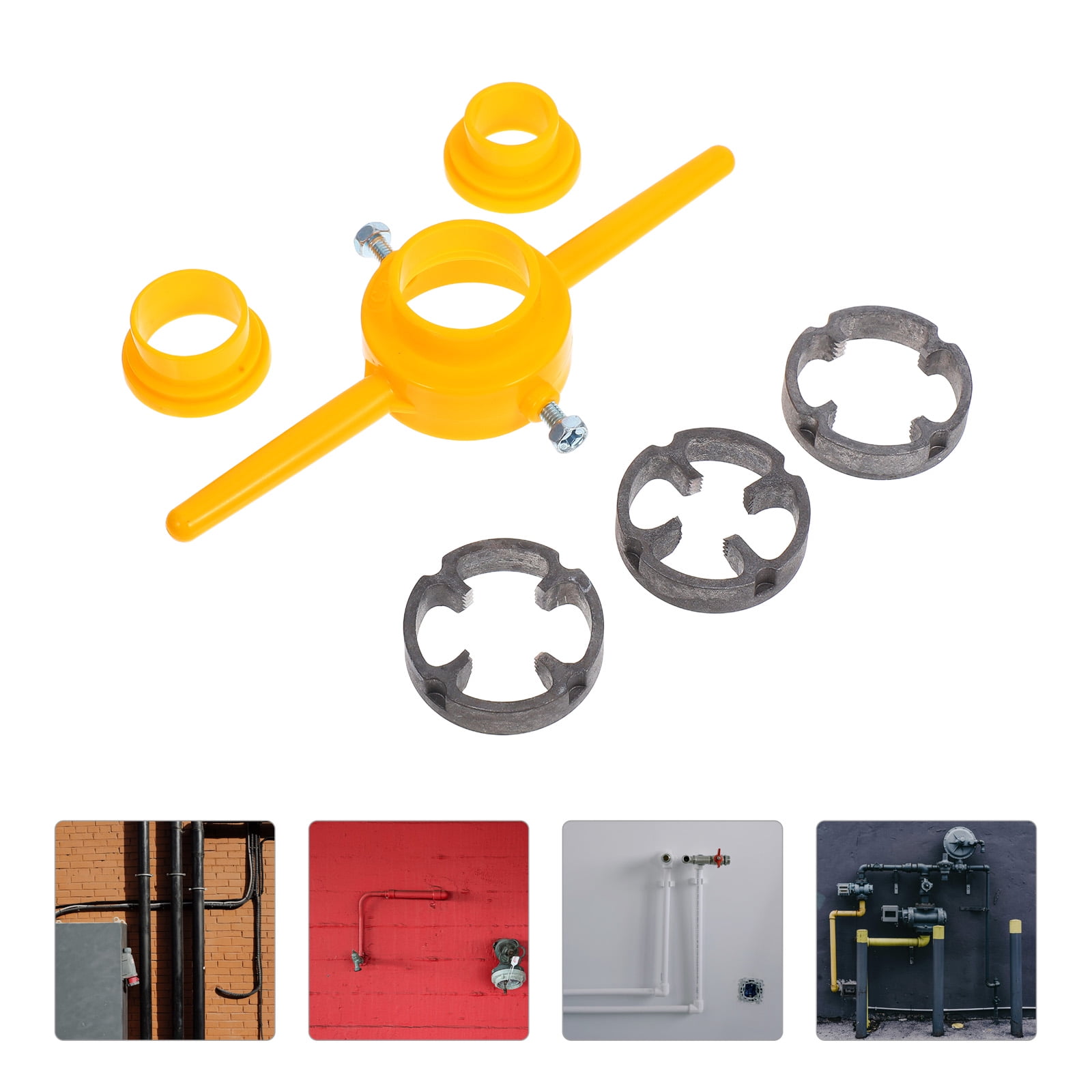 OUNONA 1 Set Threader Plumbing Tool Kit Manual Threading Set Thread Die ...