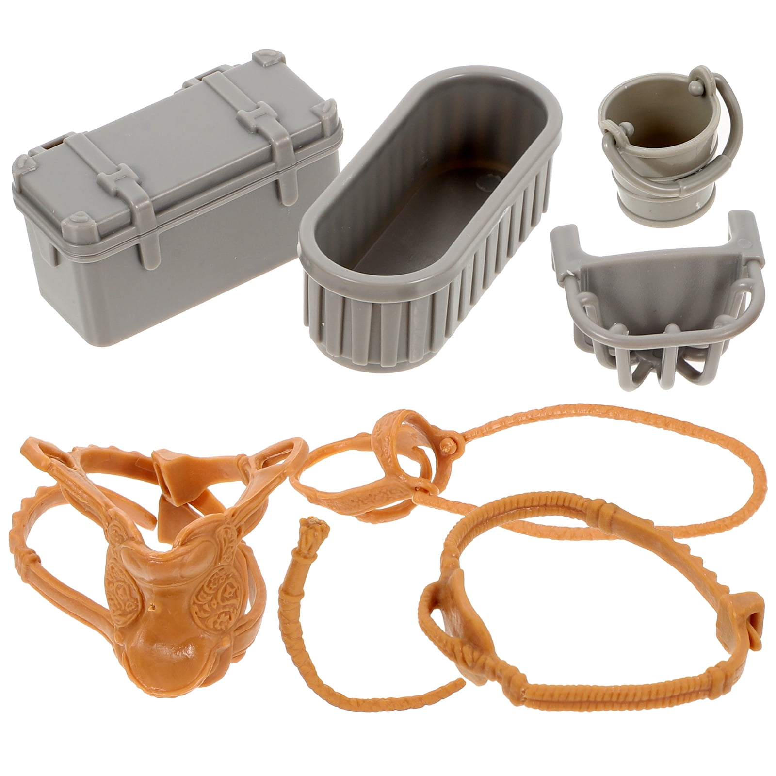 OUNONA 1 Set of Artificial Horse Ranch Model Mini Farm Layout Accessory ...