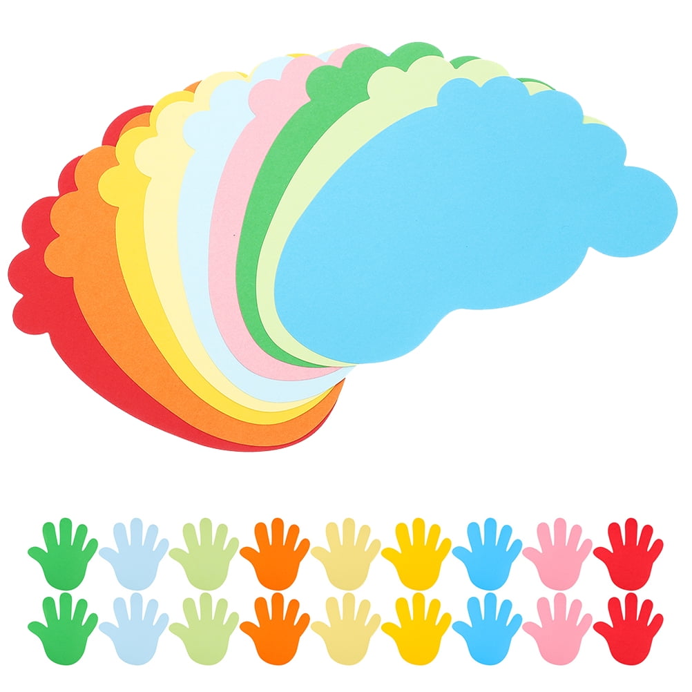 OUNONA 1 Set of Foot Cutouts Paper Hand Cutouts Classroom Decorations ...