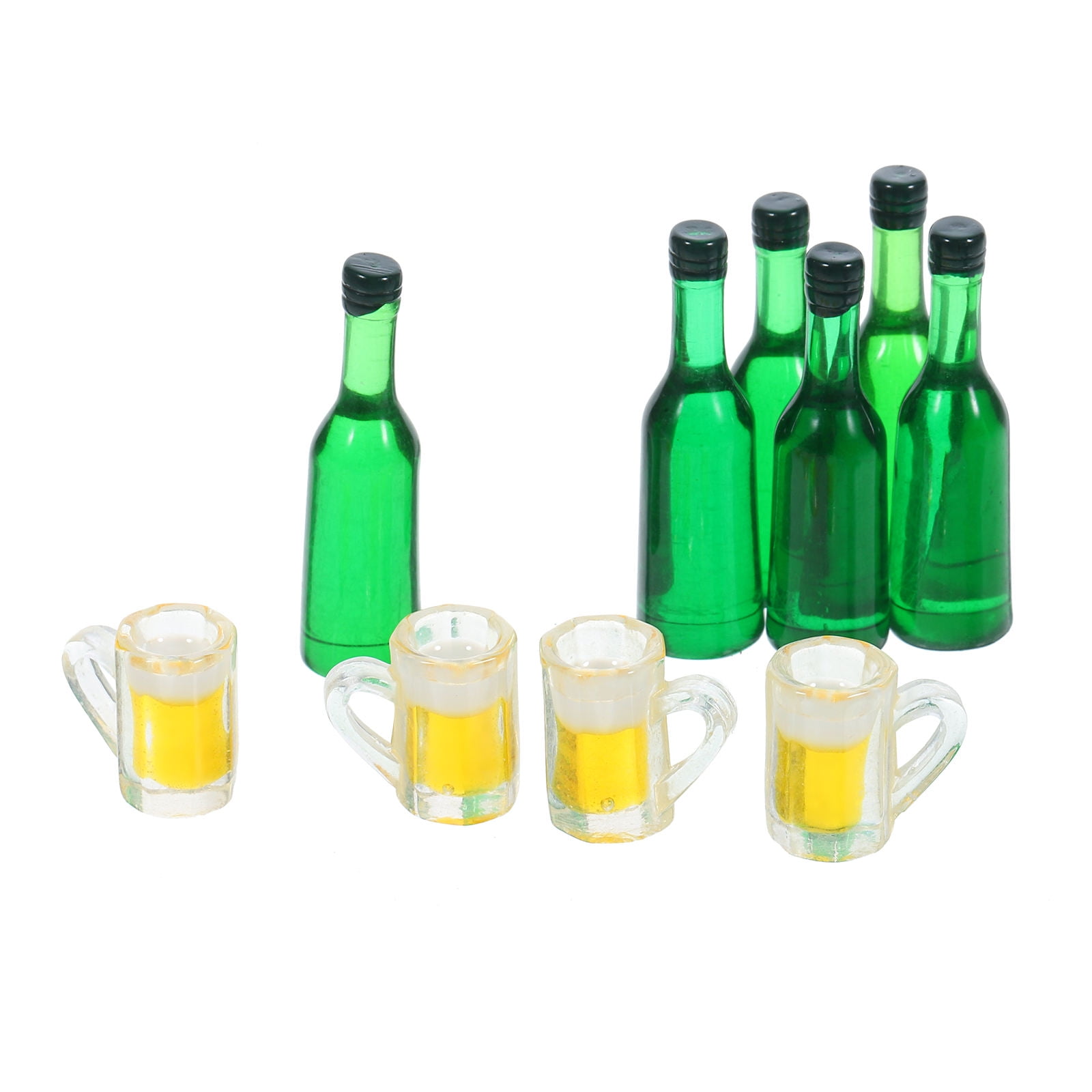 OUNONA 1 Set of Miniature Cup With Beer Doll House Beer Bottles Prop ...