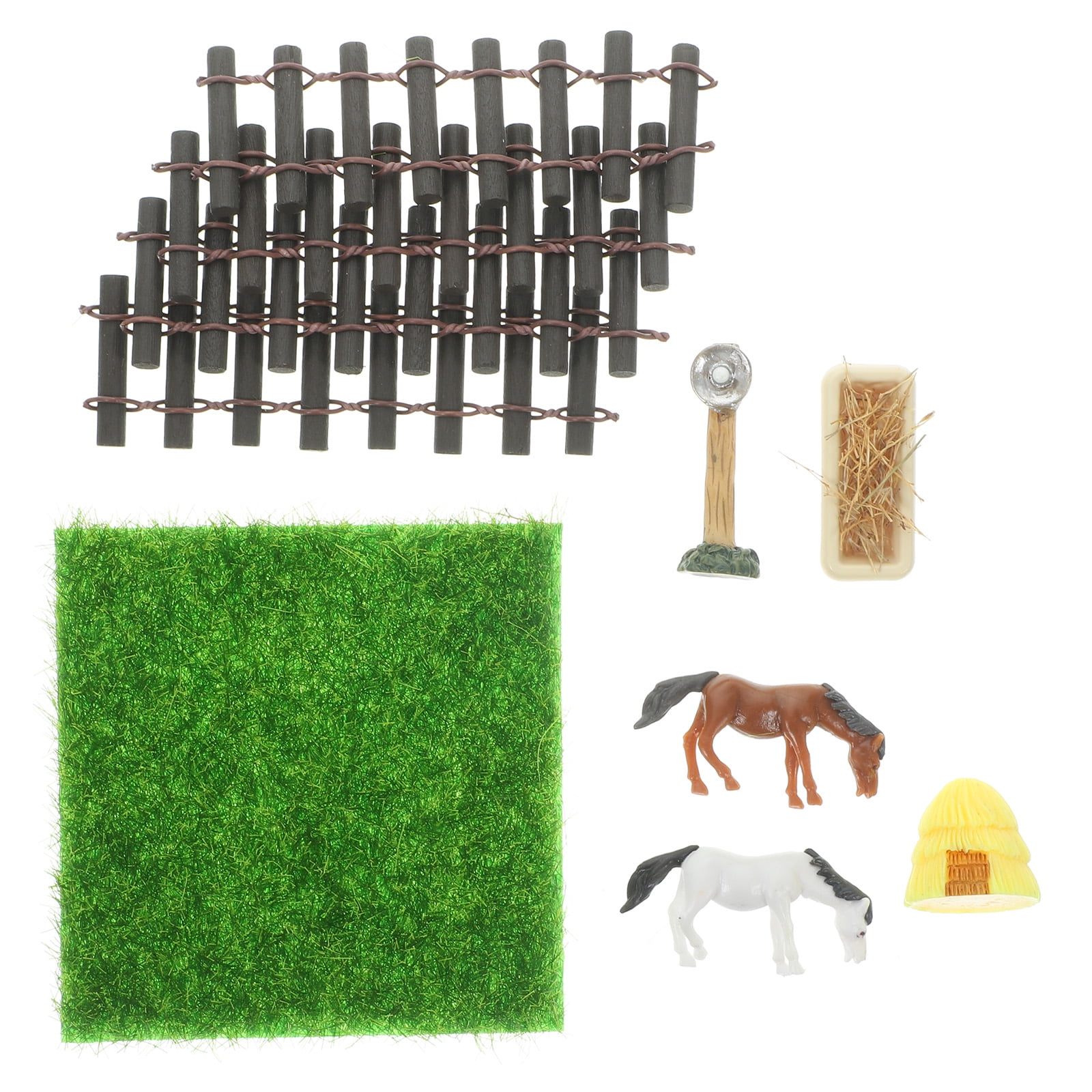 OUNONA 1 Set of Miniature Simulation Stable Model Playset Mini Farm ...