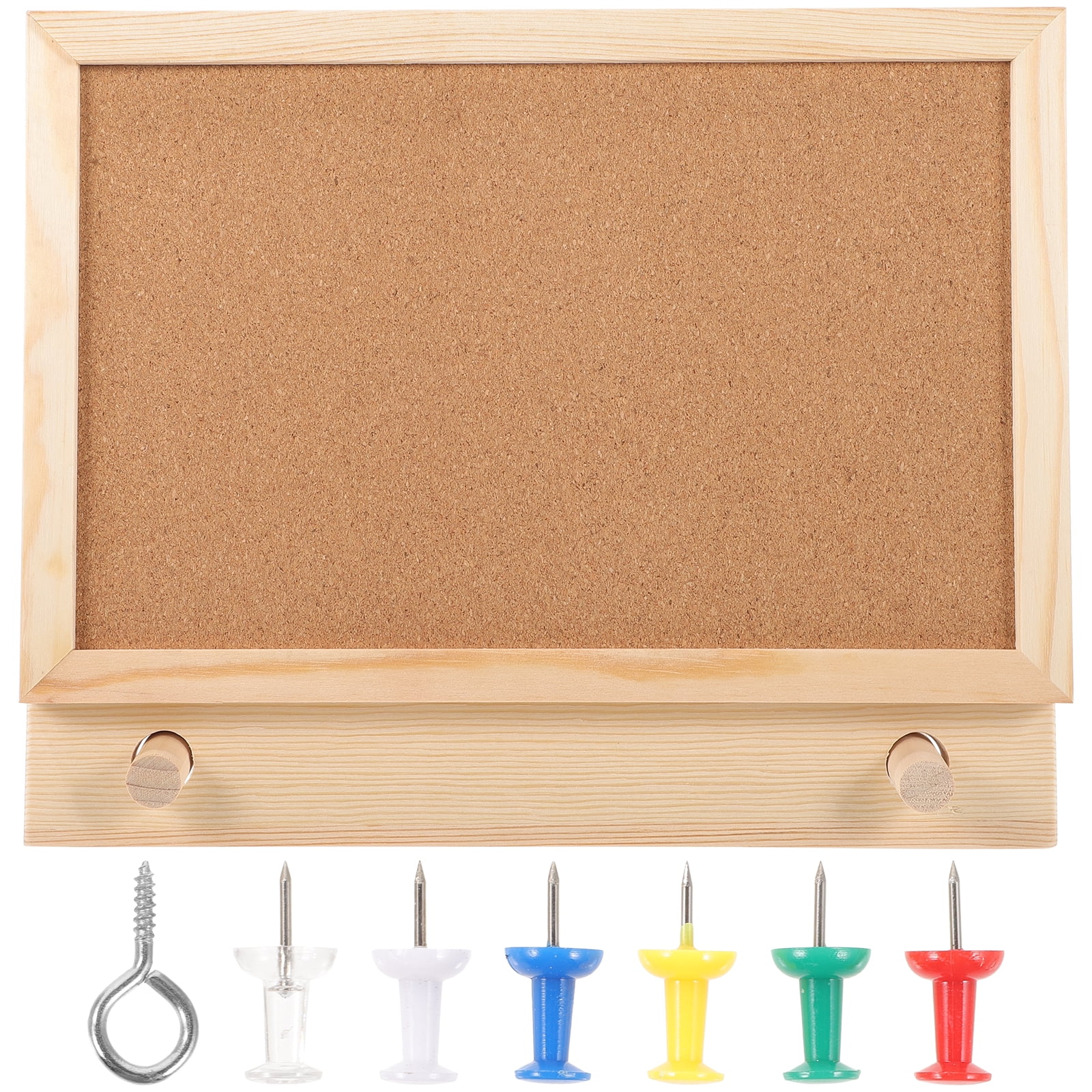 Wood Bulletin Board with Light Brown Frame for Home Use 1 Set Small ...