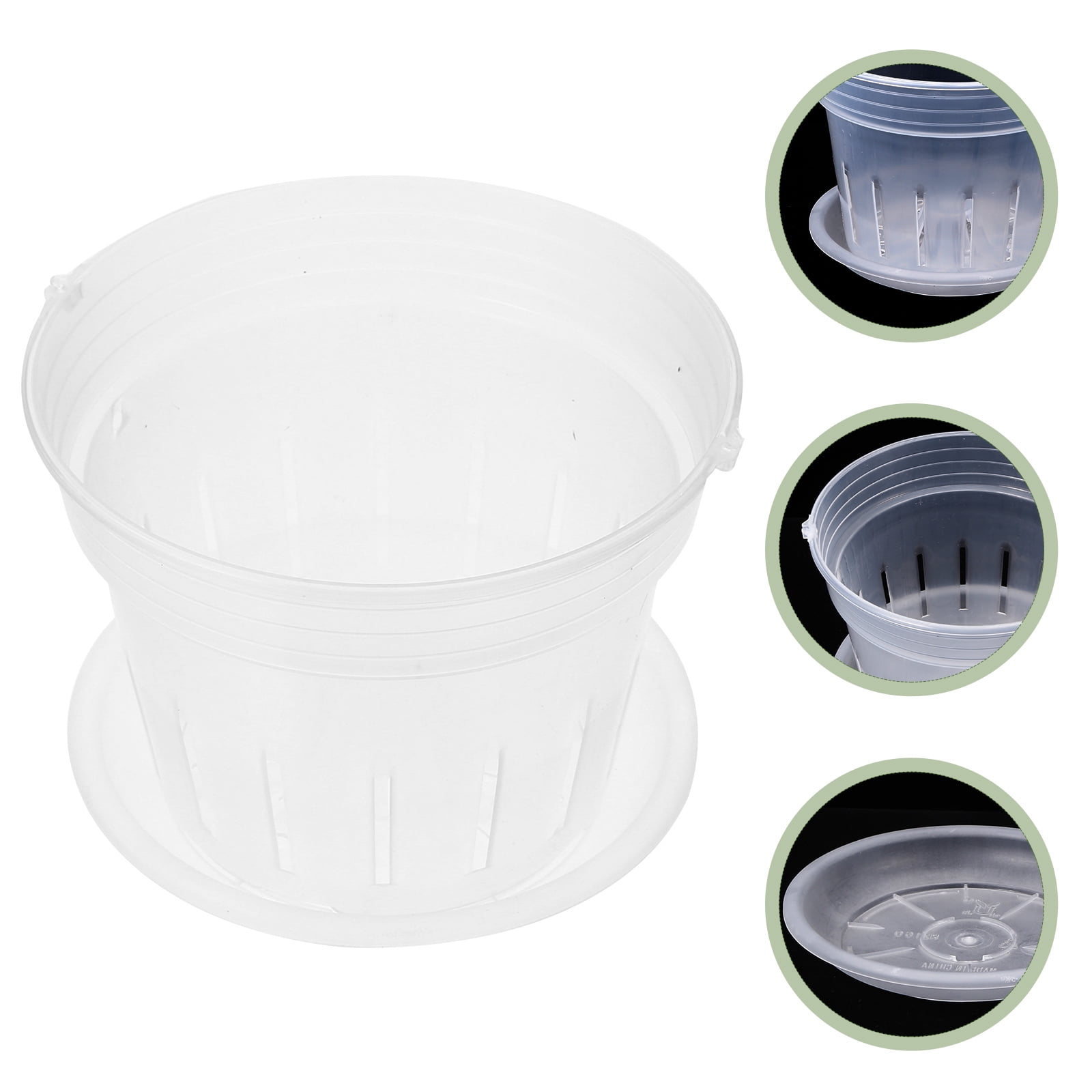 OUNONA 1 Set of Orchid Pot Transparent Flowerpot Plastic Root Control ...