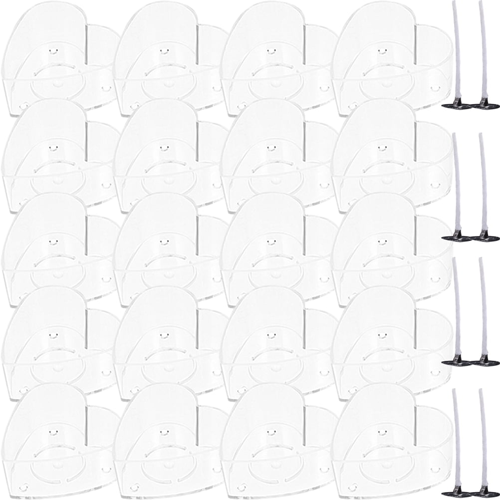 OUNONA 1 Set of Plastic Candle Containers Clear DIY Candle Making Box ...