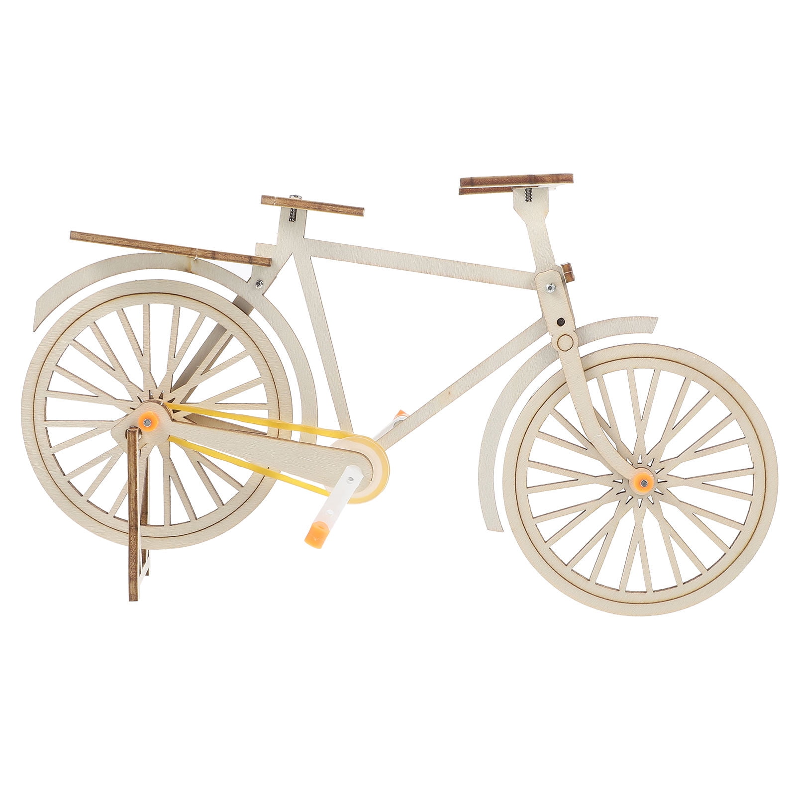 OUNONA 1 Set of Self-assembly Wood Bike Model Retro Diy Bicycle Model ...