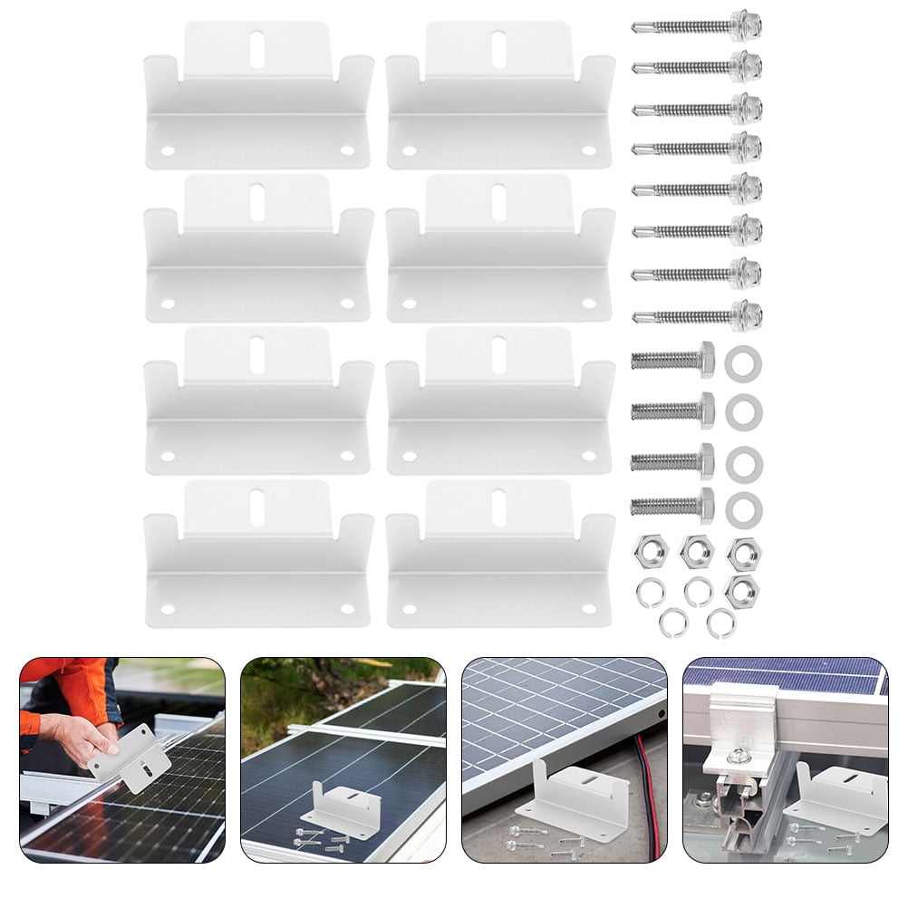 OUNONA 1 Set of Solar Panel Stand Fixing Solar Panel Rack Aluminum ...