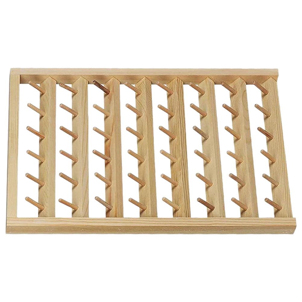 OUNONA 1 Set of Spool Wooden Holder Embroidery Thread Organizing Rack ...