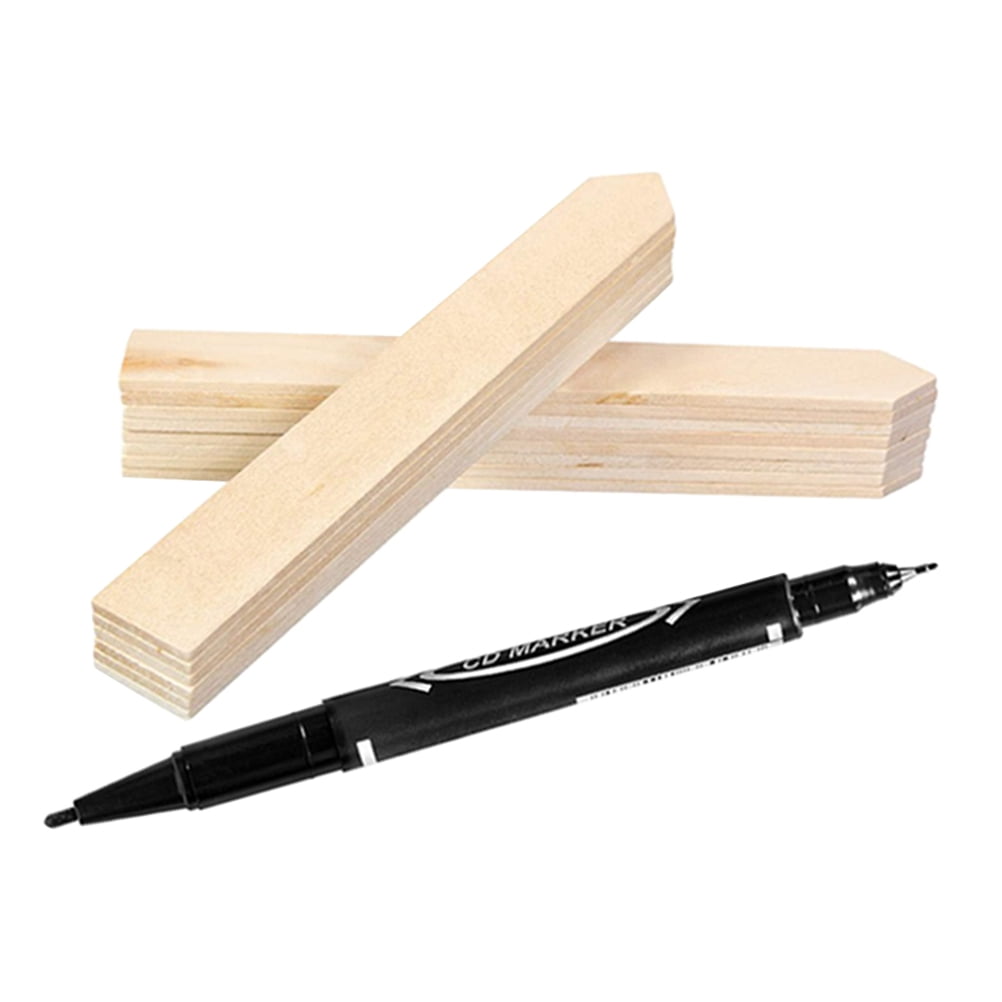 OUNONA 1 Set of Wooden Plant Labels Garden Markers Plant Classification ...