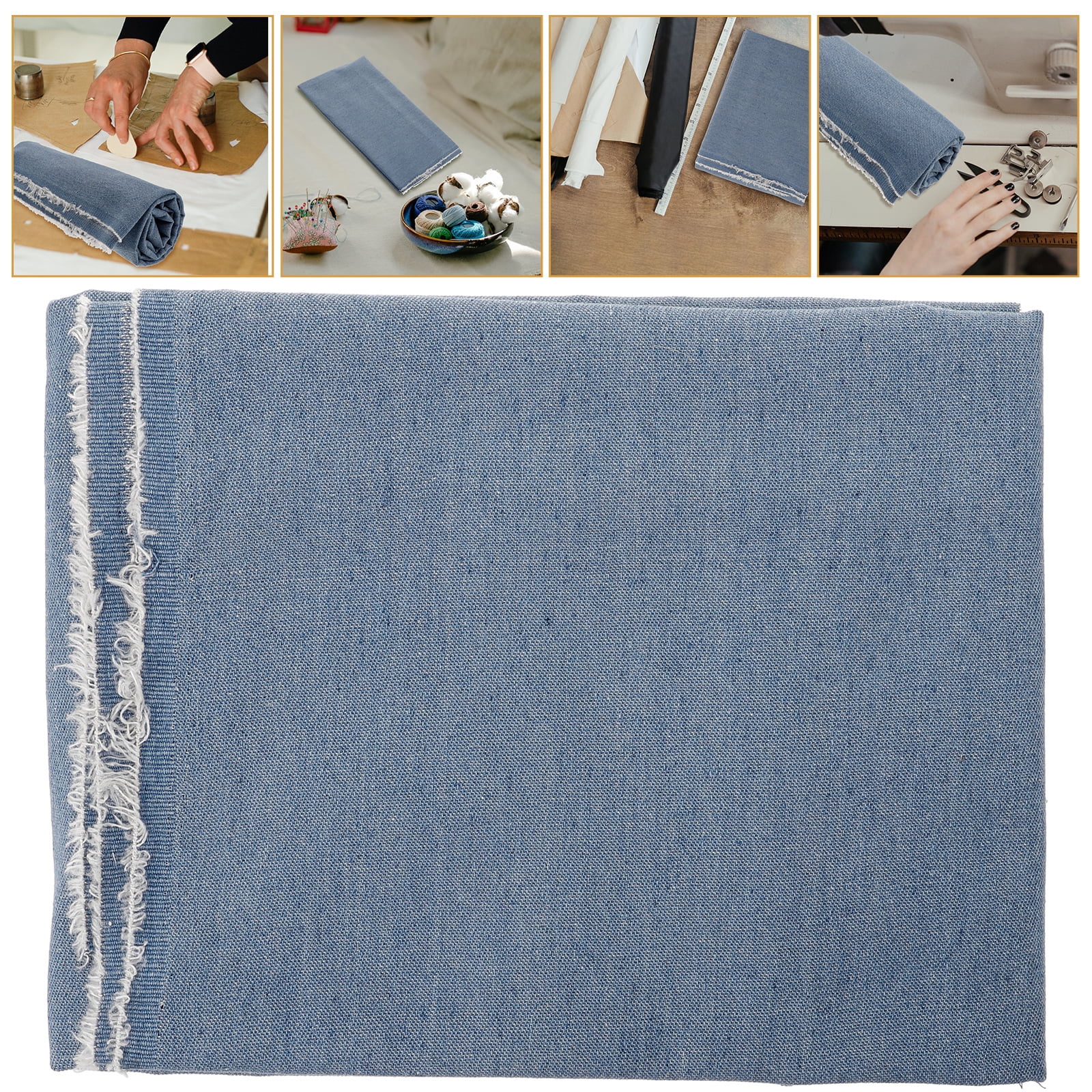 OUNONA 1 Sheet of Quilting Fabric Diy Craft Fabric Denim Fabric Square ...
