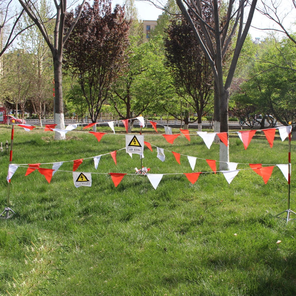 OUNONA 1 String of Construction Warning Flags Road Safety Flag High ...