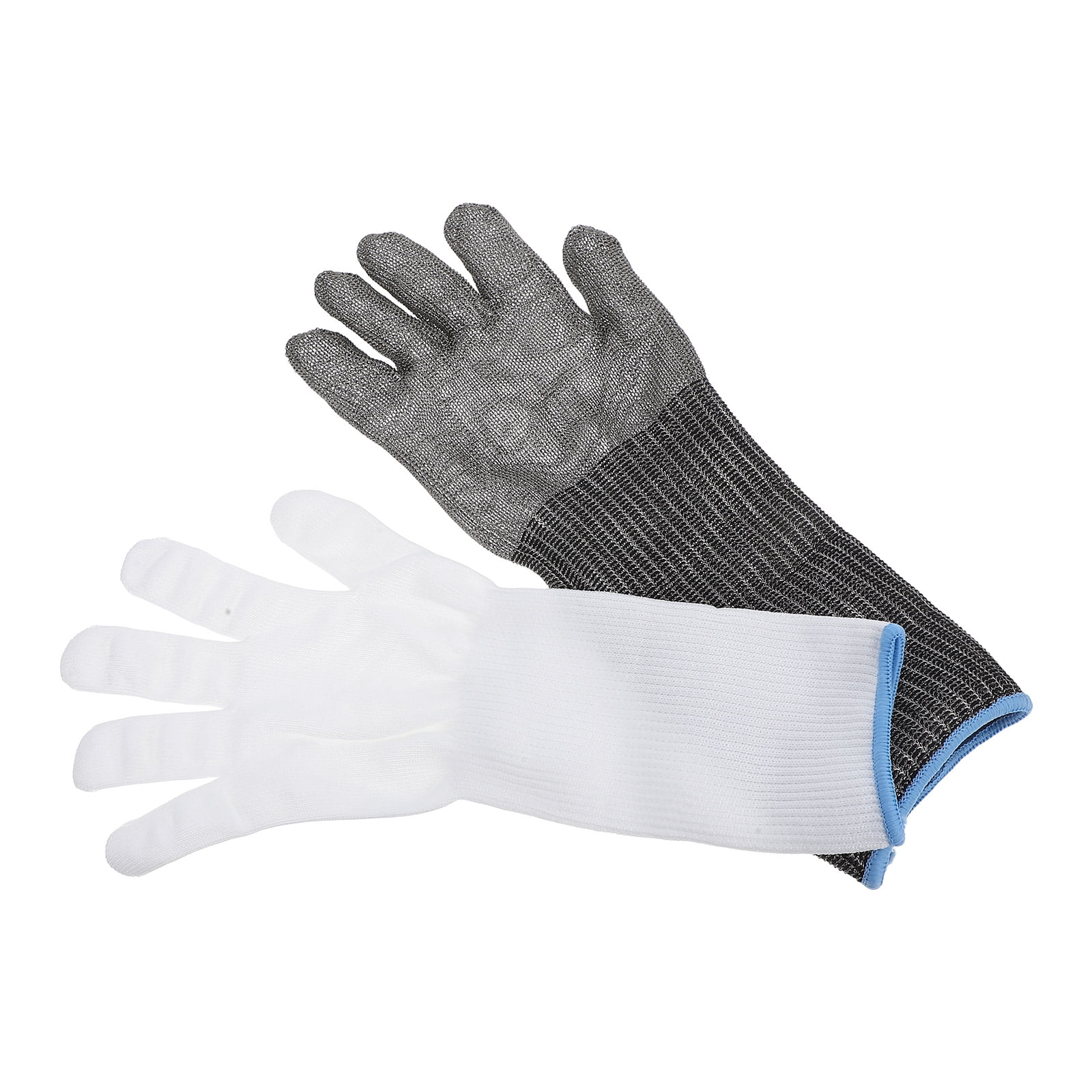 OUNONA Stainless Steel Wire Gloves for Kitchen Use Extended Length Cut ...