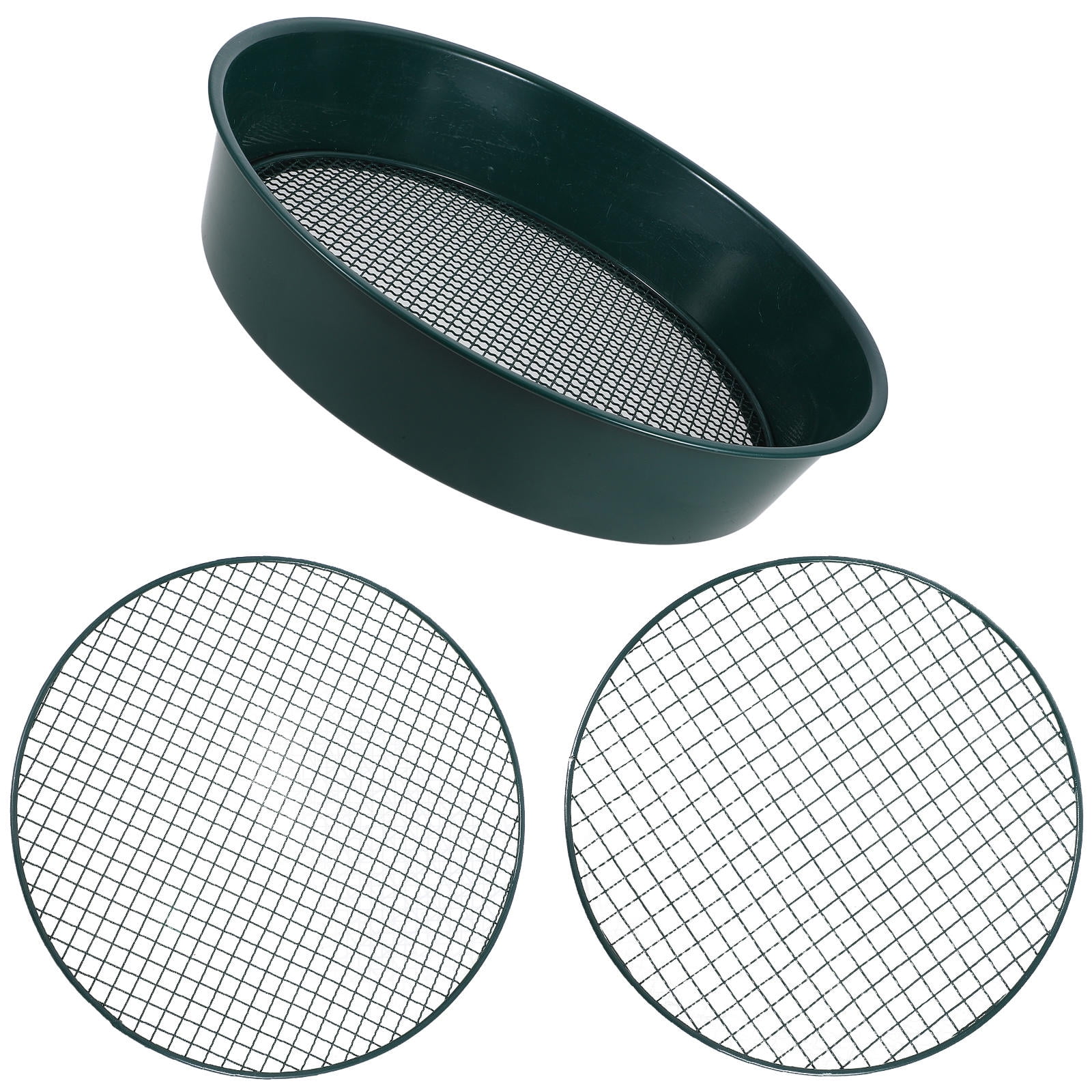 OUNONA 1 set of Soil Sifter for Gardening Metal Sieve with Replaceable ...