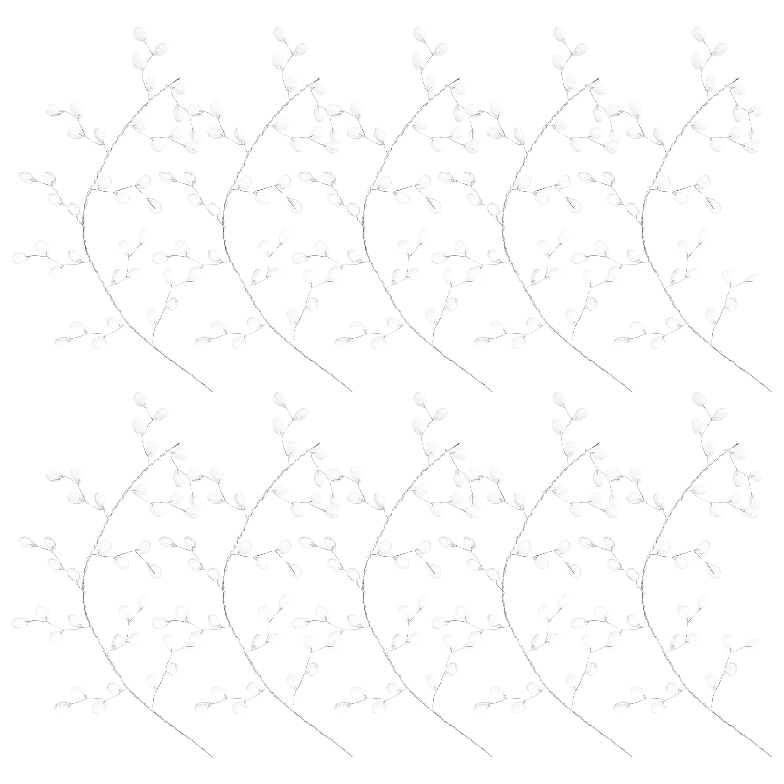 OUNONA 10 Bunches Acrylic Flower Stems White Color for Office Desktops ...