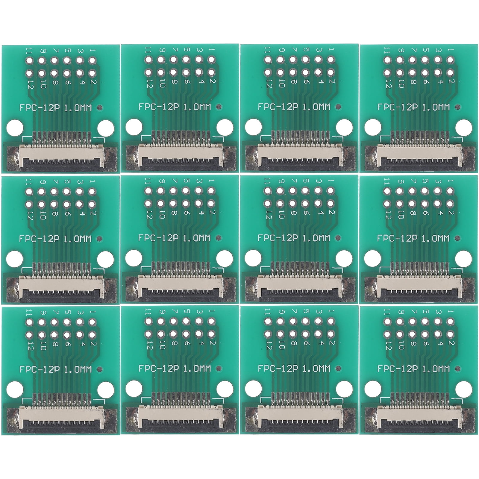 OUNONA 10Pcs Green Fpc Converter Board 12 Pin Connector for LCD Tvs and ...
