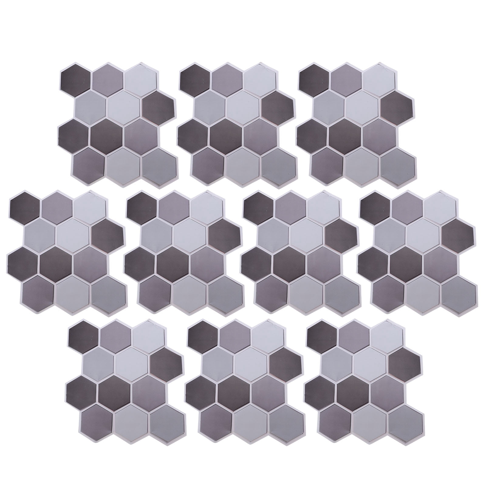 OUNONA 10-Pack 3D Hexagonal Wall Stickers - Self-Adhesive Honeycomb ...
