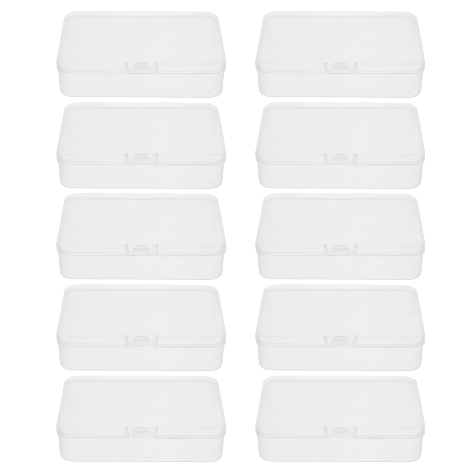 OUNONA 10-Pack Clear Plastic Card Storage Boxes with Lids for ...