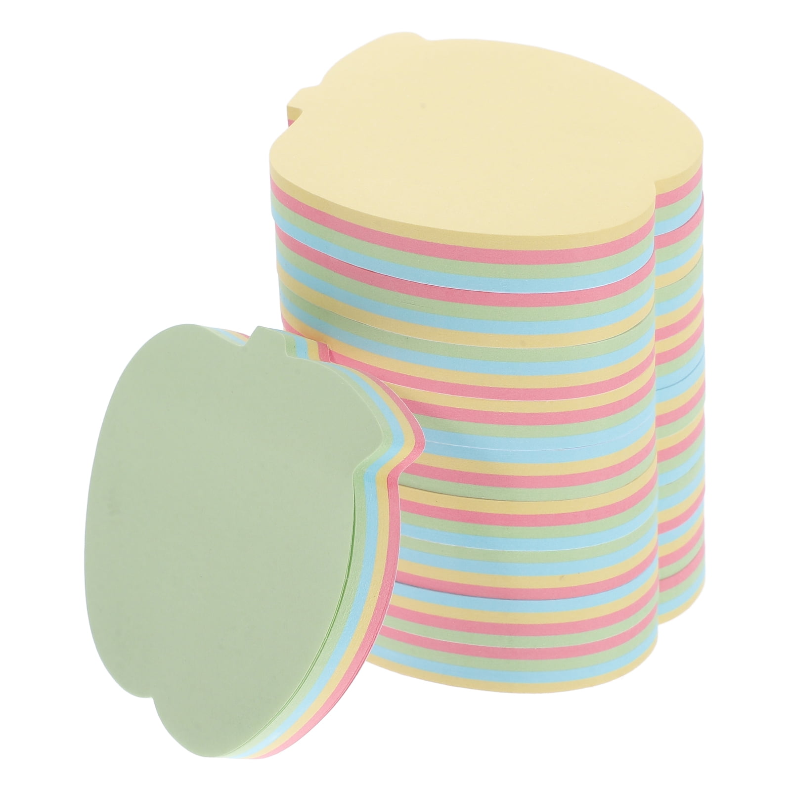 OUNONA 10 Packs Apple Shape Adhesive Memo Pads Colorful Blank Note Pads ...