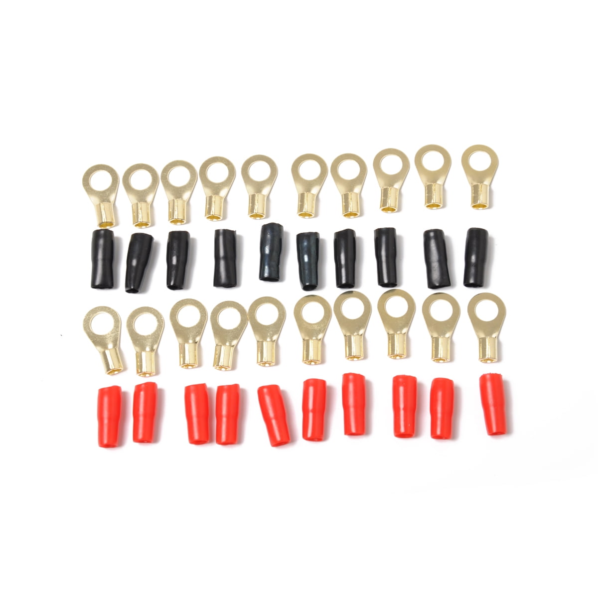 OUNONA 10 Pairs Copper Tin Plated 8 Gauge Strip Spade Terminal Spade ...