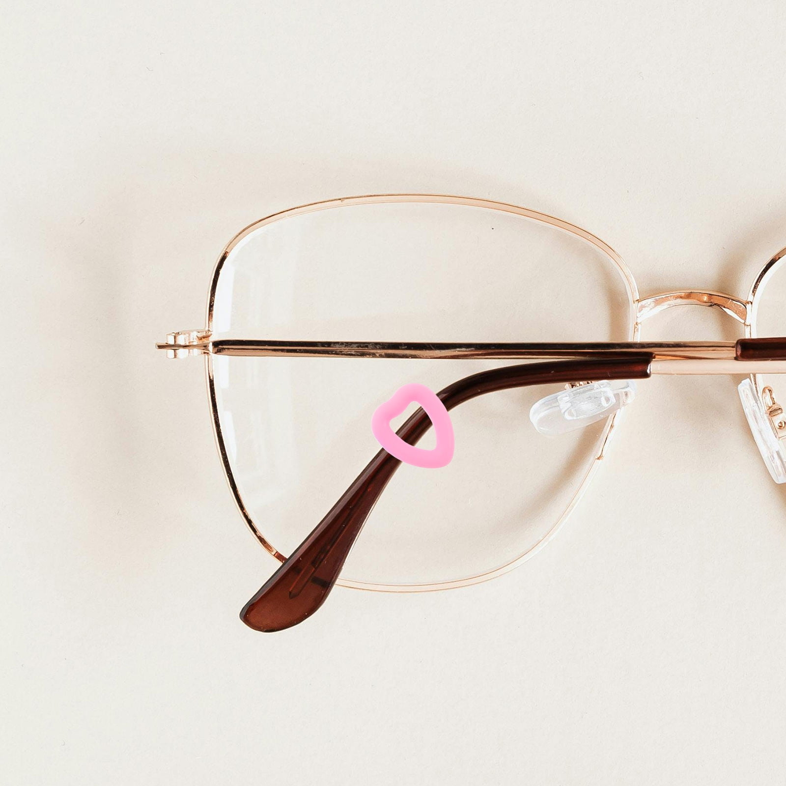 OUNONA 10 Pairs Eyeglasses Ear Grips Heart Shape Eyeglass Retainer Anti ...