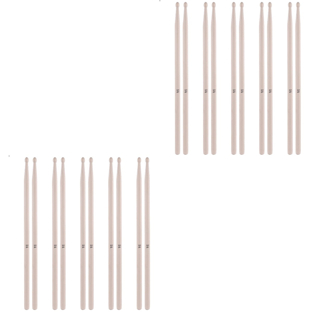 OUNONA 10 Pairs Professional Drum Sticks Durable Maple Wood Drumsticks ...