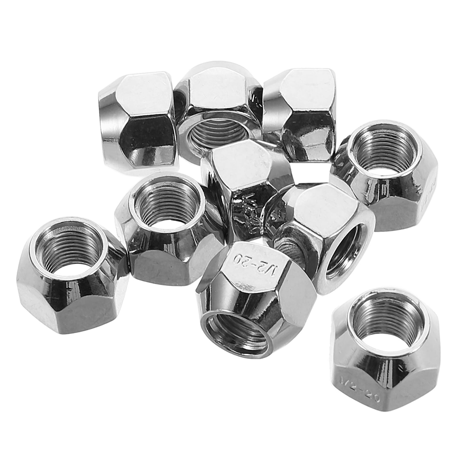 OUNONA 10 Pcs 1/2-20 Lug Nuts Open End Wheel Nuts, Tire Lugs For Rv Truck Trailer Acorn Nut For ...