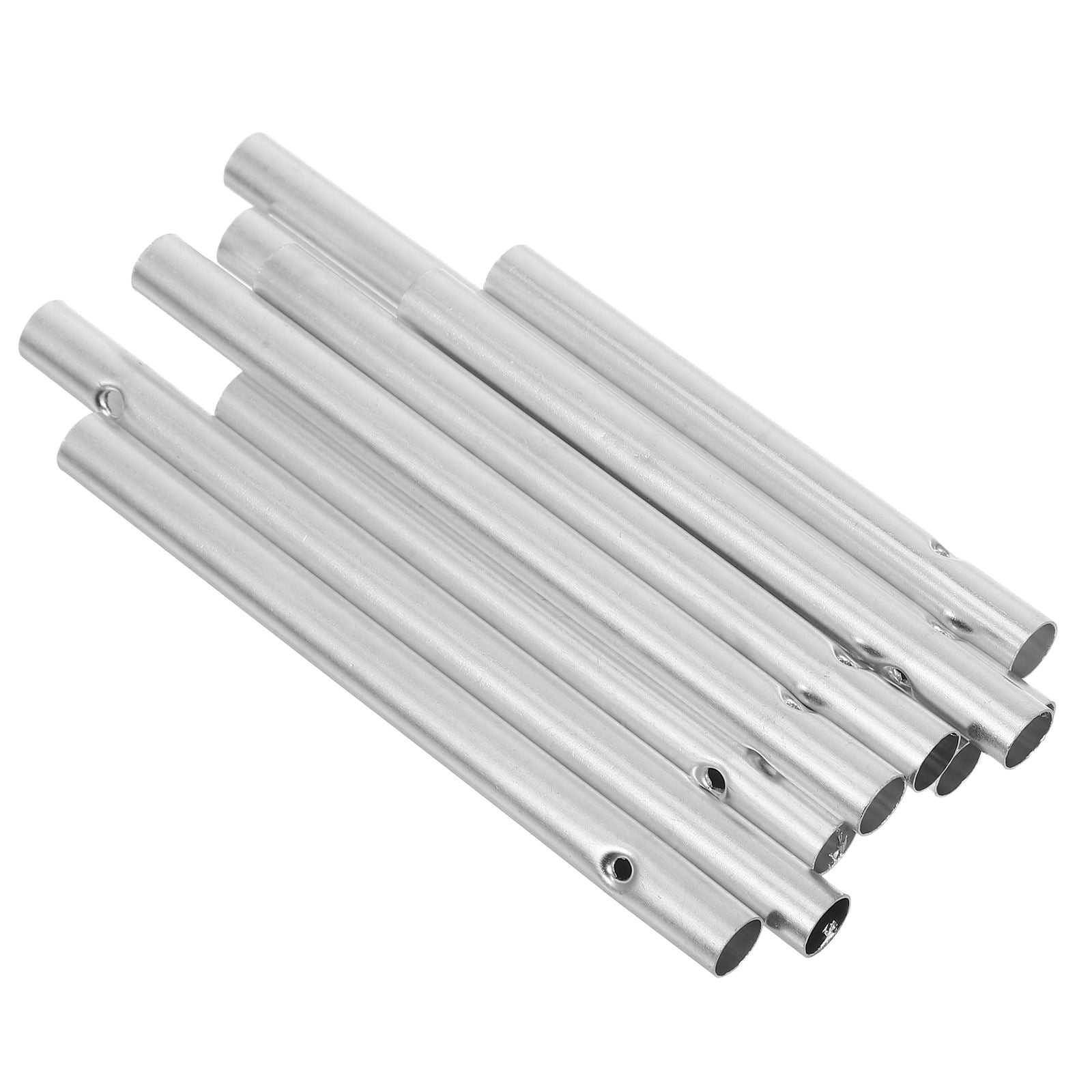 OUNONA 10 Pcs Aluminum Tube Wind Chimes Windsock Solar Light Silver ...