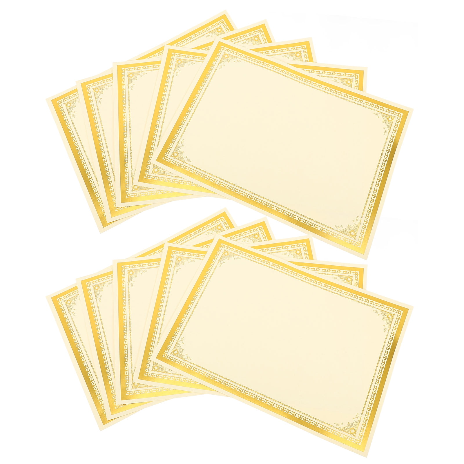 OUNONA 10 Pcs Award Certificates Printing Transparent Child Golden ...
