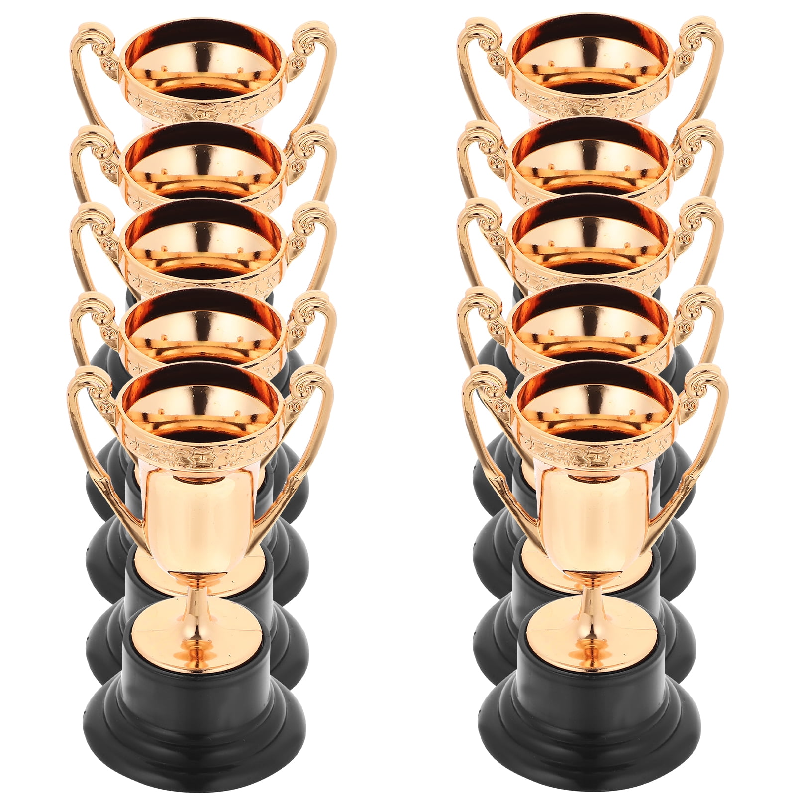 WORGEOUS Plastic Gold Award Trophy Cups Multi 10Pcs 3.34X1.97X1.81in ...