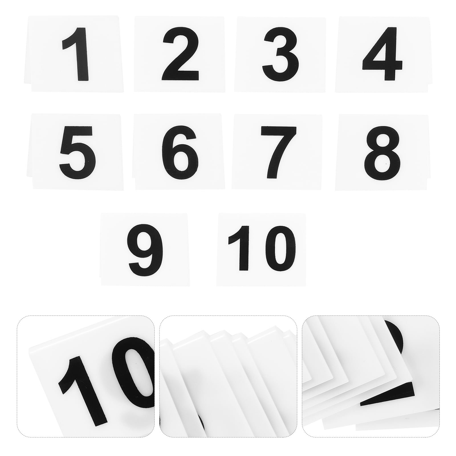 OUNONA 10 Pcs Dining Number Plate Table Reservation Sign Signs Banquet ...