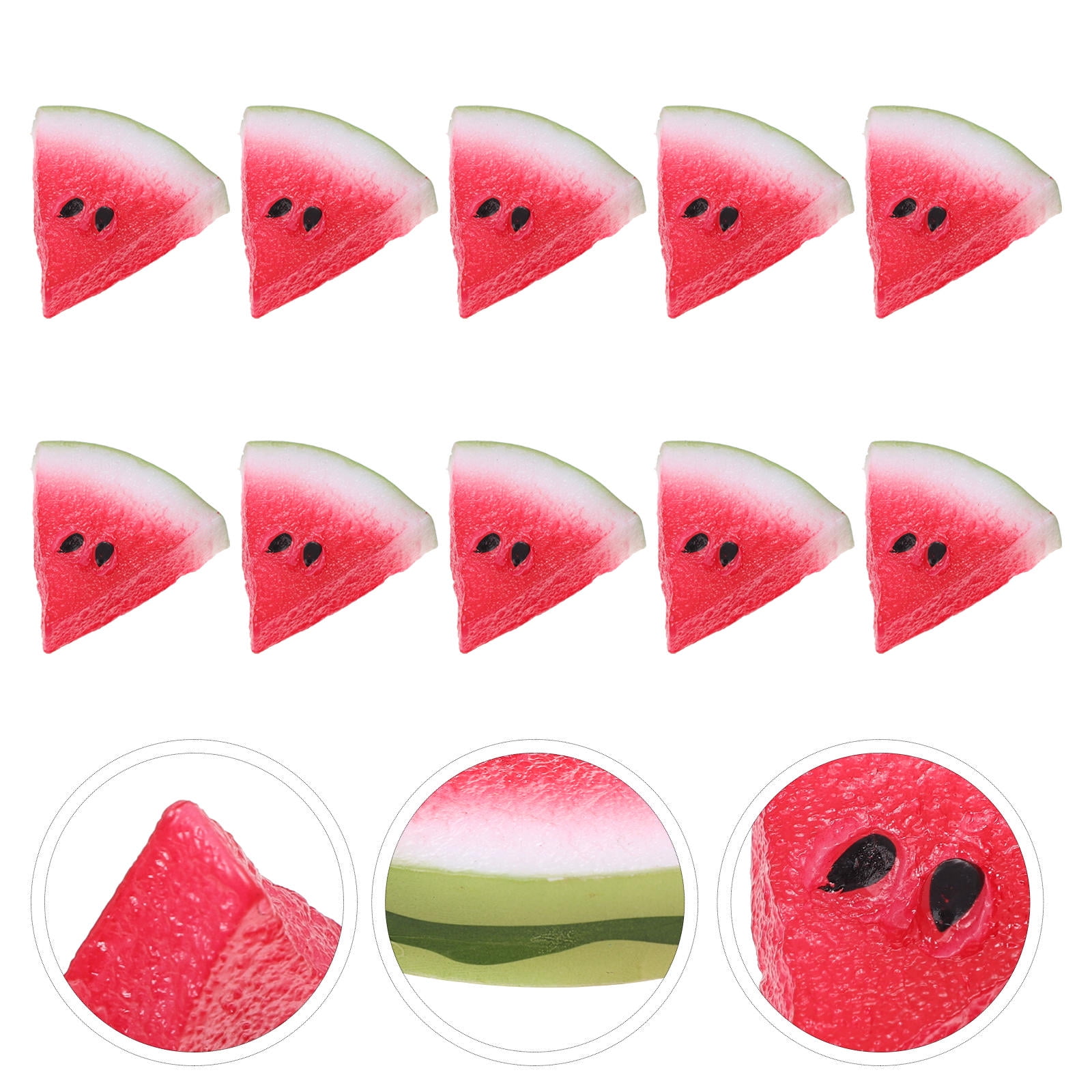 OUNONA 10 Pcs Fake Party Watermelon Slice Model Decor Advertising Prop ...