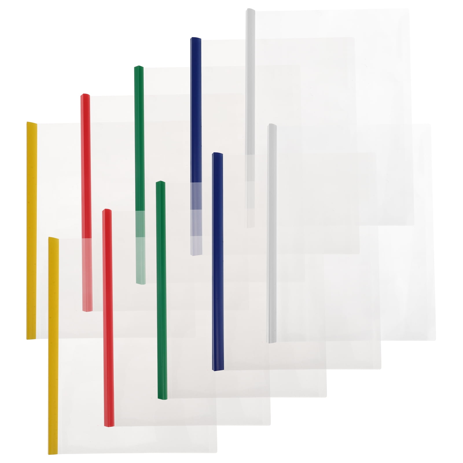 OUNONA 10 Pcs File Rod Clamps A4 Plastic File Folder With Sliding Rod ...
