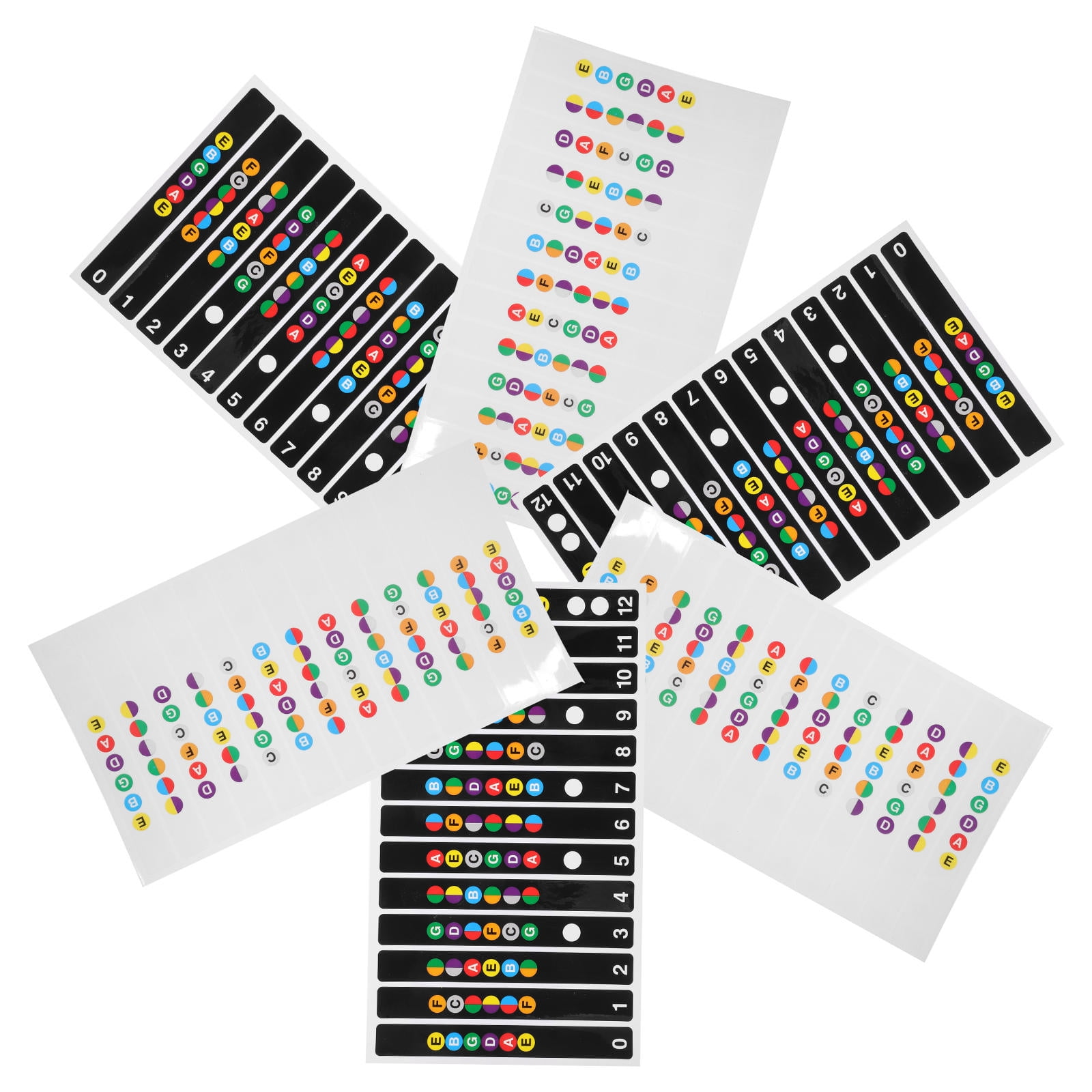 OUNONA 10 Pcs Fretboard Notes for Guitar Scale Stickers Electric ...