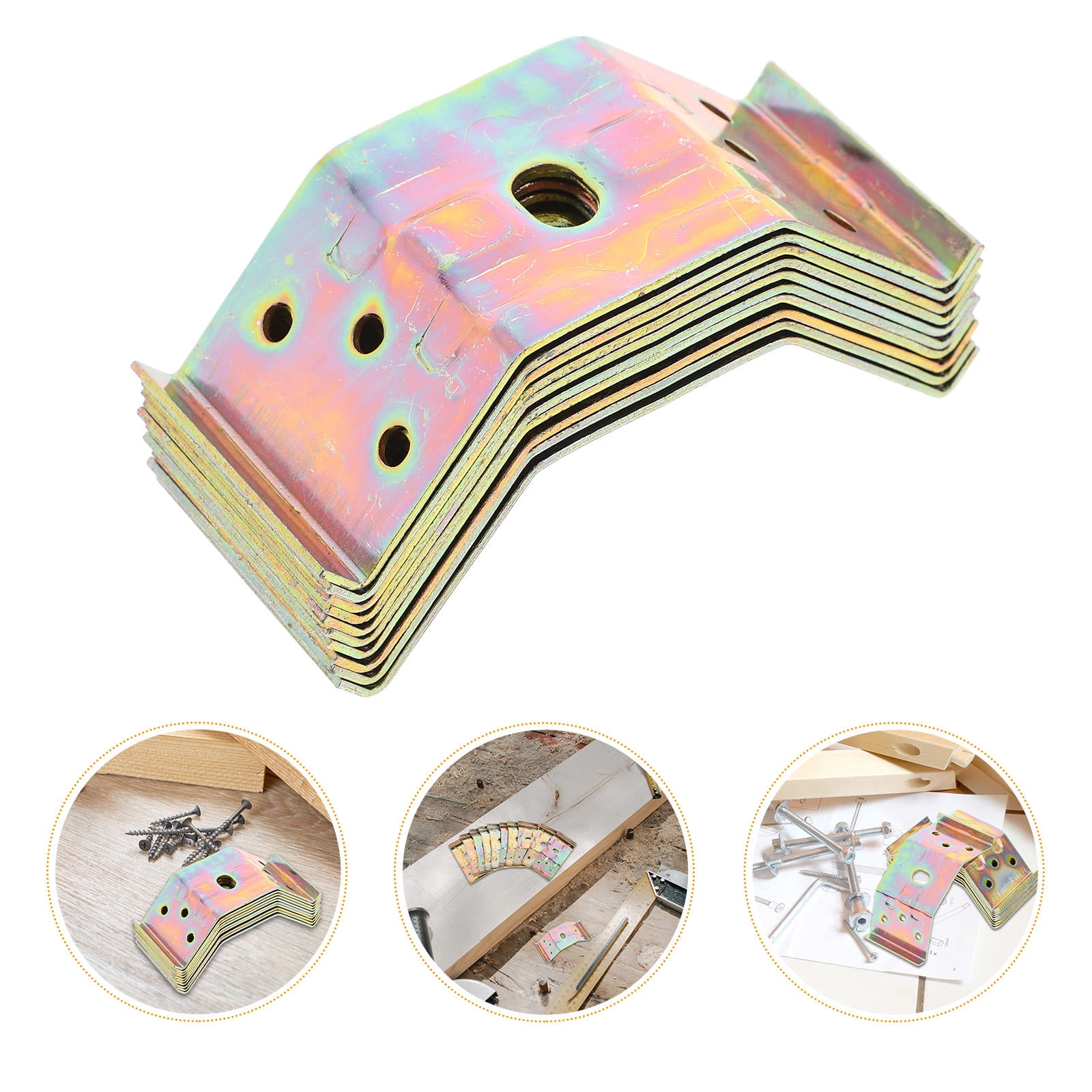 OUNONA 10 Pcs Furniture Corner Plugs Angle Connector Bracket - Walmart.com