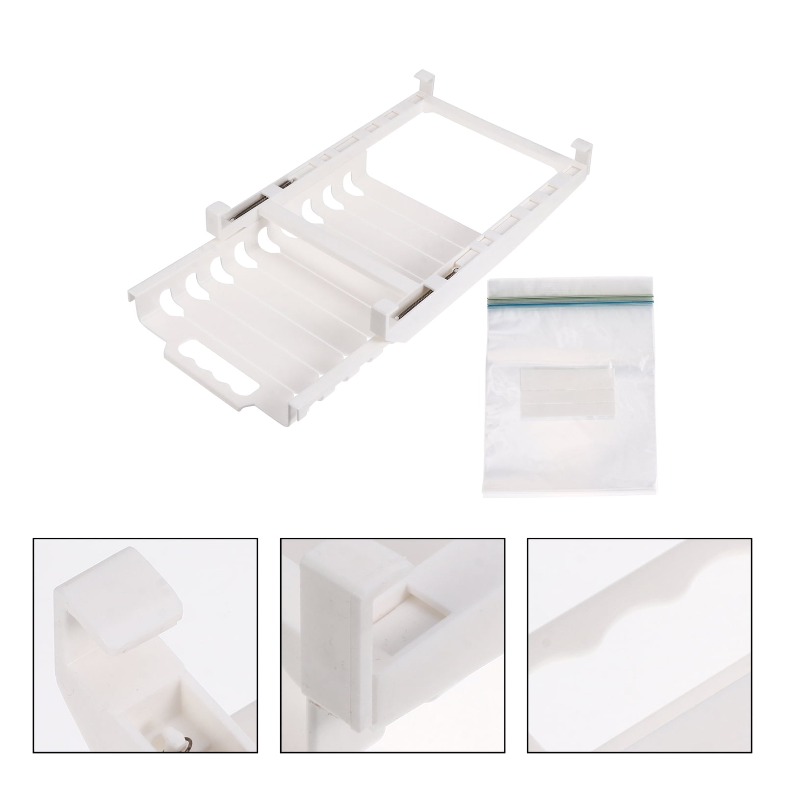 OUNONA 10 Pcs Holders 鲜 挂架 Plastic Bag Refrigerator Storage Organizer ...