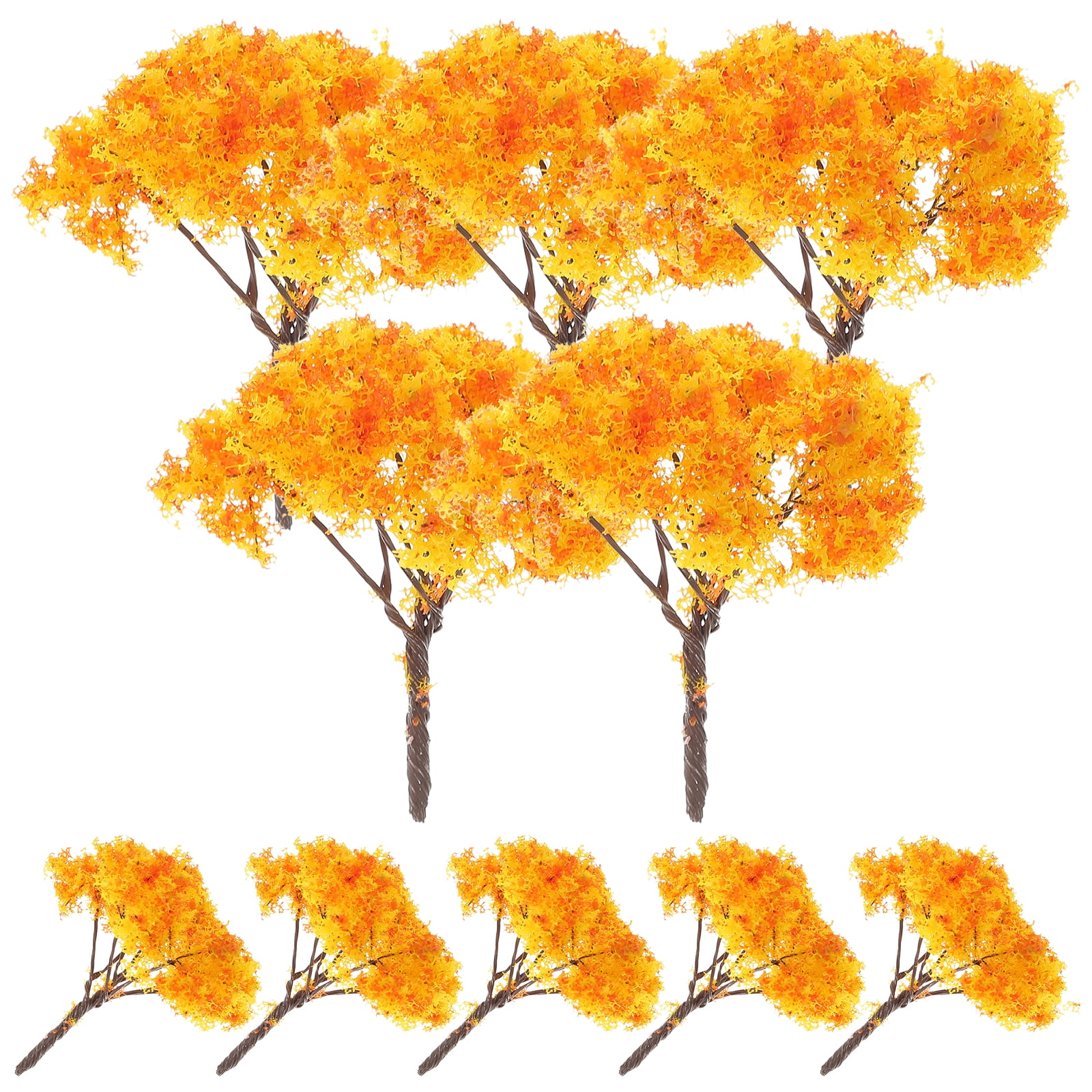 OUNONA 10 Pcs Model Flowers Fake Tall Architectural Tree Model Toy ...