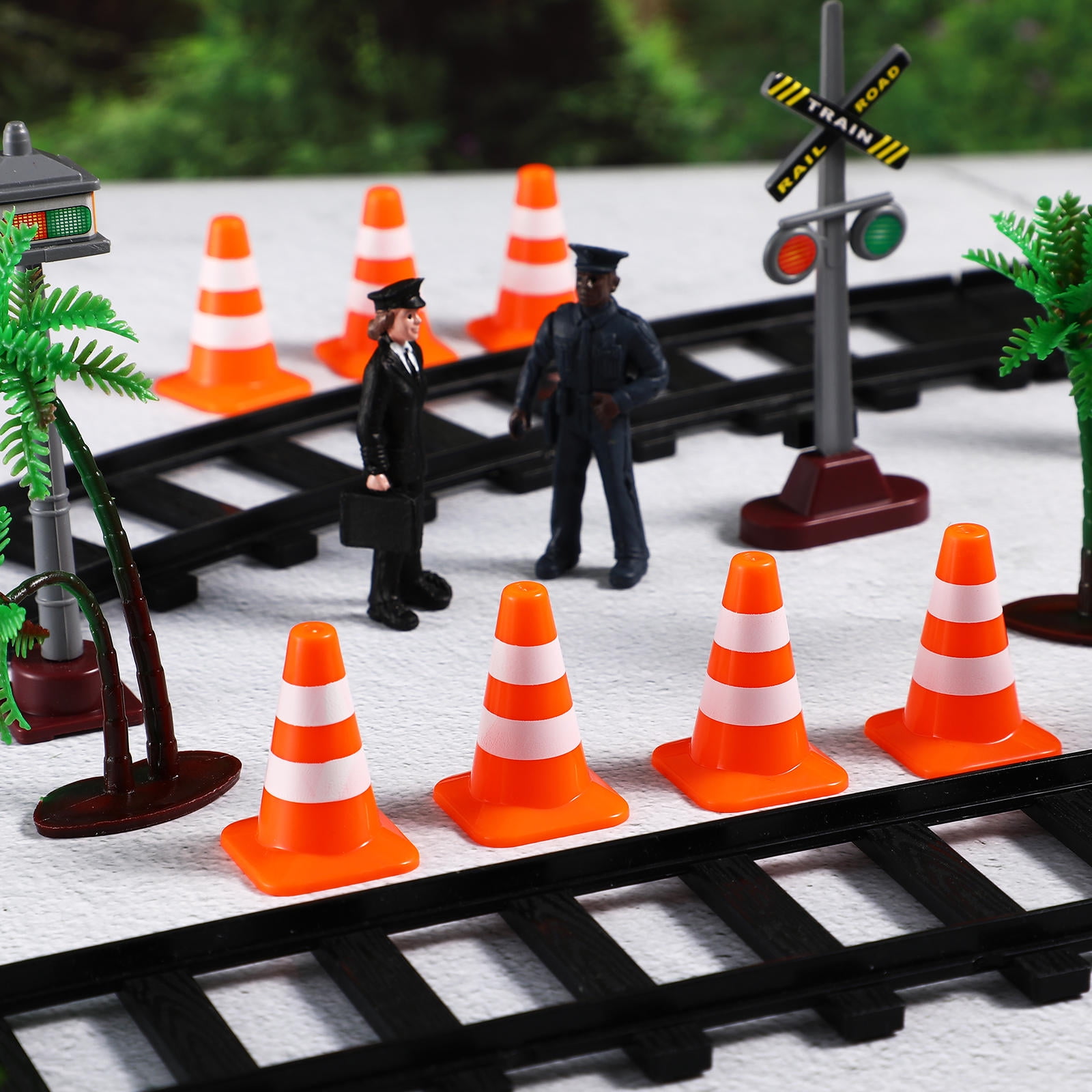 OUNONA 10 Pcs Model Road Cones Mini Pretend Play Toys Miniature Traffic ...