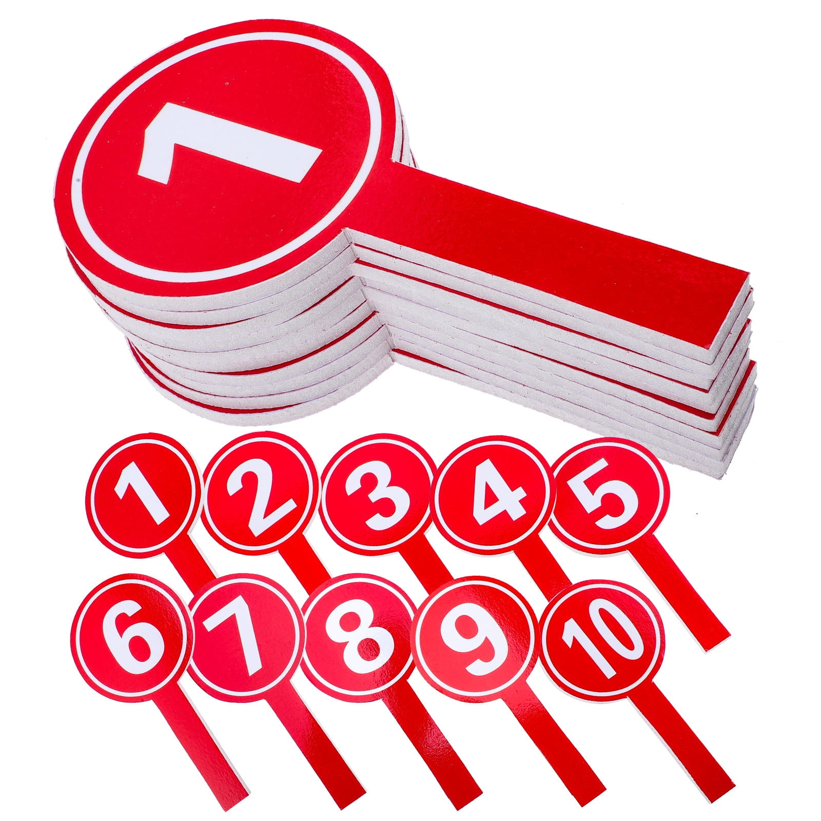 WEAVILUX Scoreboards Paddles Handheld Score Paddles Red Foams 10Pcs ...