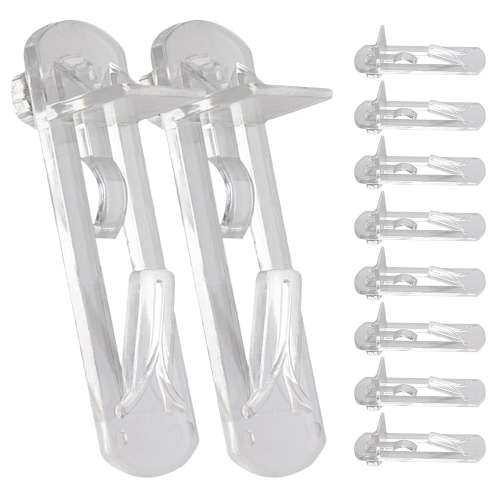 OUNONA 10 Pcs Transparent Shelves Cabinet Partition Tips - Walmart.com