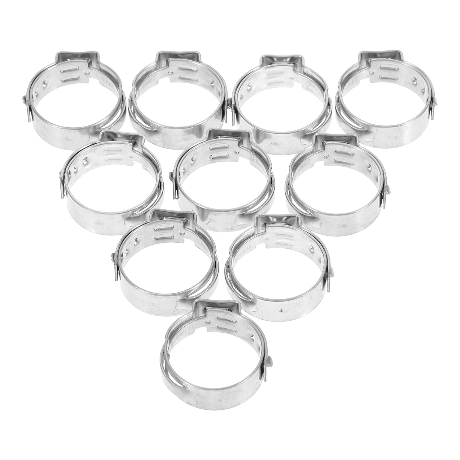 OUNONA 10 Pcs Stainless Steel Single Ear Hose Clamps For Tubing Crimp ...