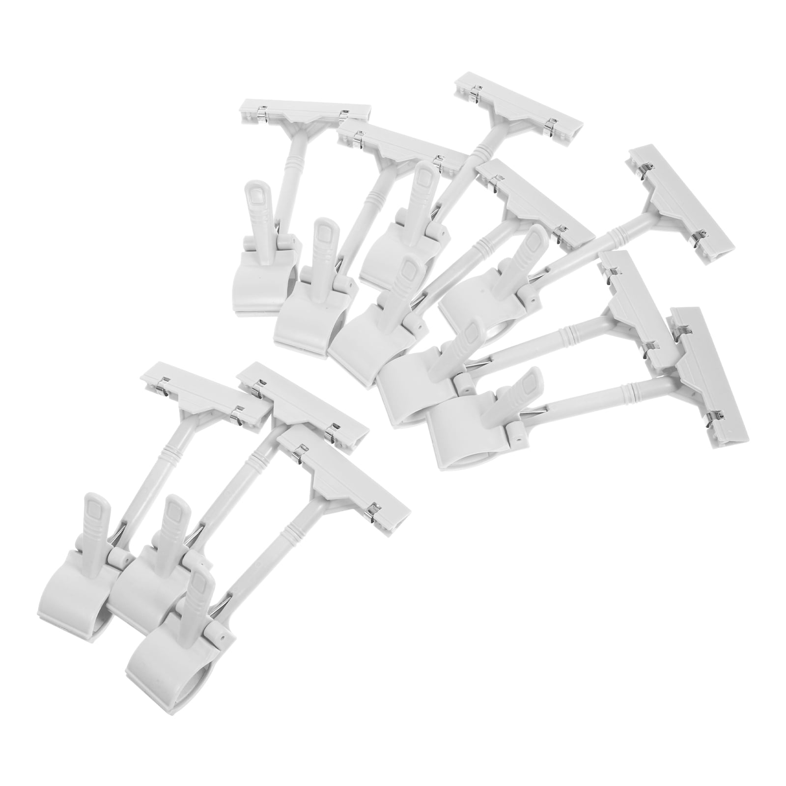 OUNONA 10 Pcs Tag Price Holder Rack Bins Easel Stand for Sign White ...
