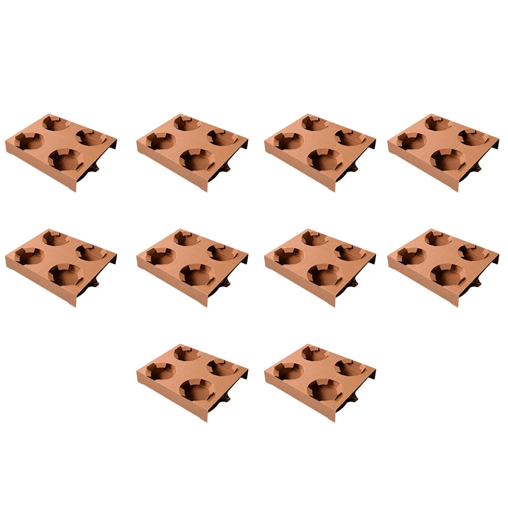 OUNONA 10 Pcs Takeout Paper Cup Tray Milk Tea Holder Packing Cup Holder ...