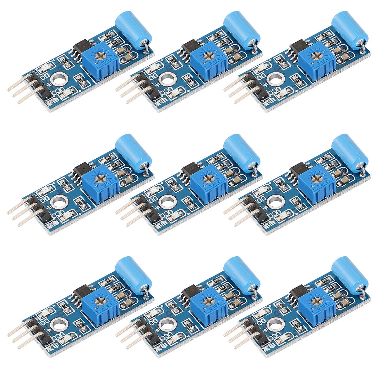 OUNONA 10 Pcs Vibration Sensor Module Alarm Transmitter Switch Blue ...