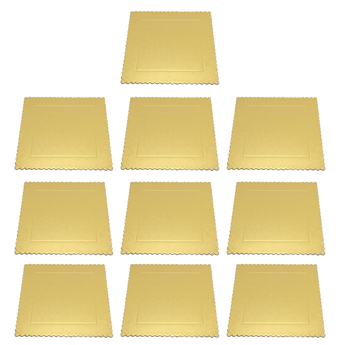 OUNONA 10 Pcs Wedding Cake Topper Base Prevent from Sticking Golden ...