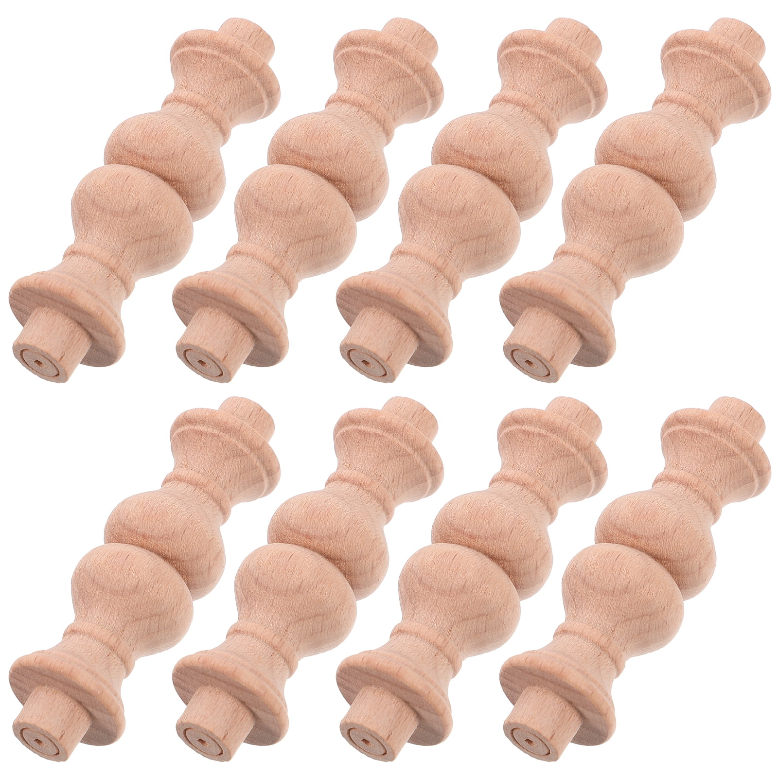 OUNONA 10 Pcs Wood Balusters for Staircase Interior Spindles Crafts ...
