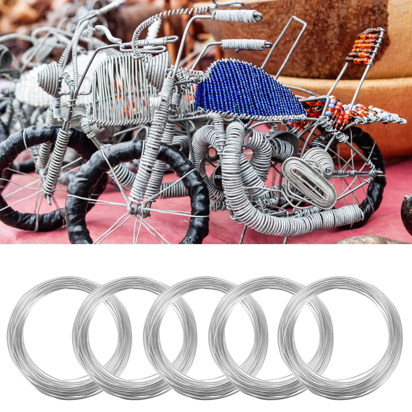 OUNONA 10 Rolls Plant Support Wire Bonsai Training Color Aluminum Steel ...