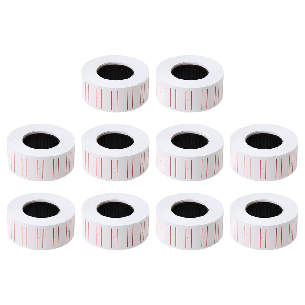 10 Rolls White Pricing Labels for Retail with Adhesive Blank Stickers ...