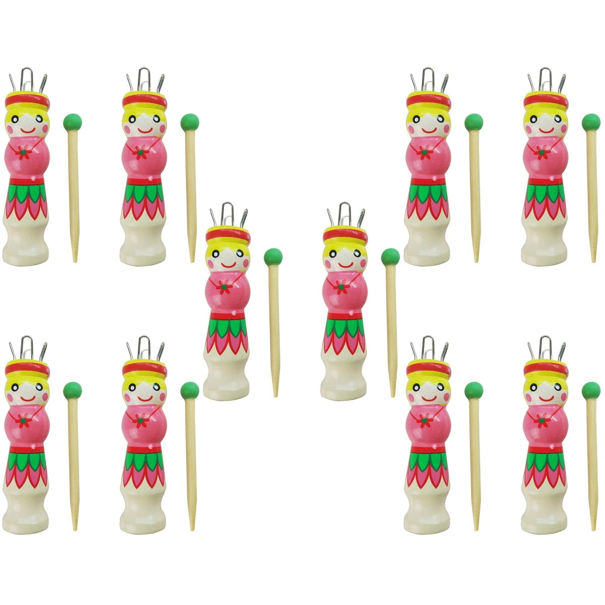 OUNONA 10 Sets Knit Spool Loom Set Yarn Knitting Spool Rope Hook ...