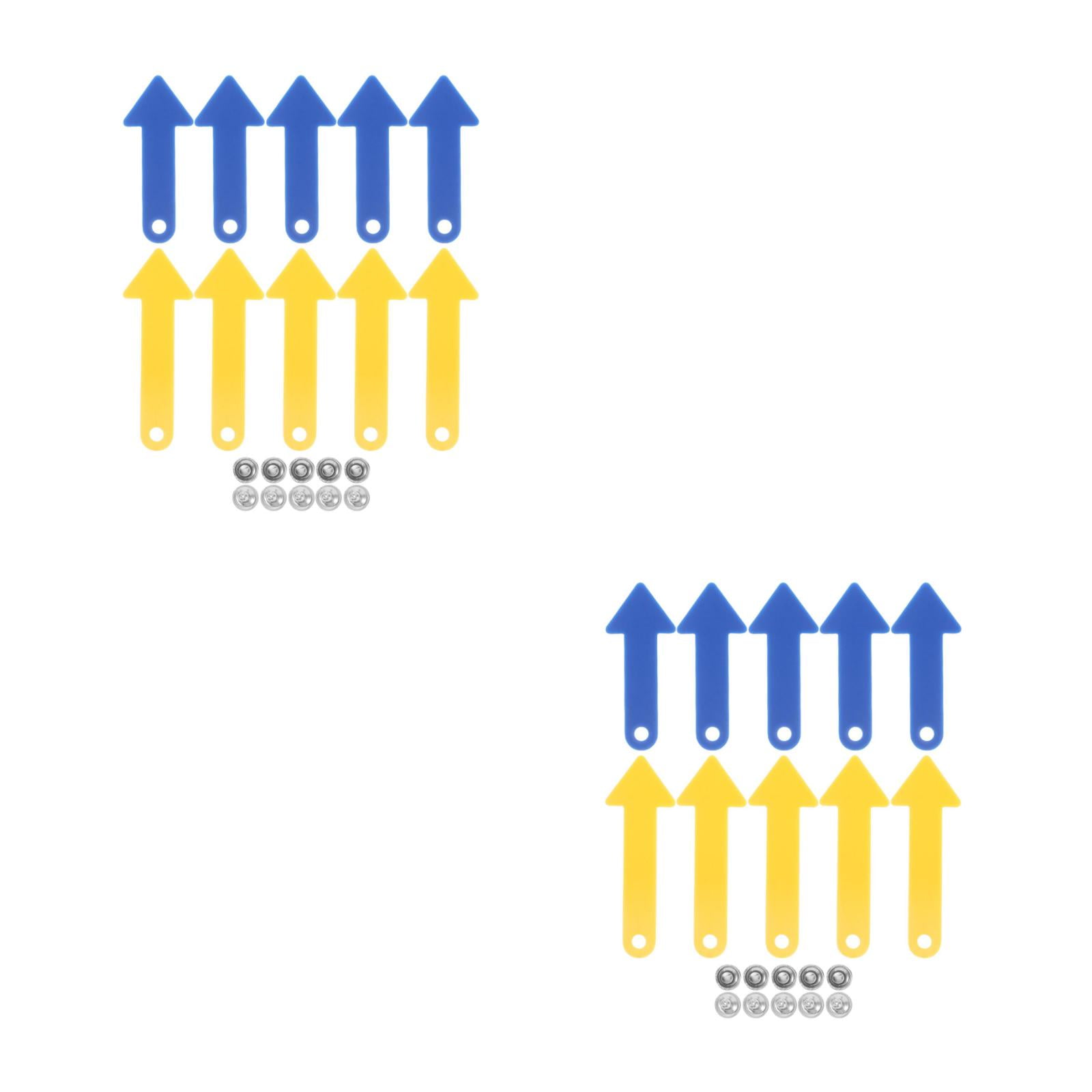 OUNONA 10 Sets Plastic Hands Students Learning Clock Yellow Blue ...