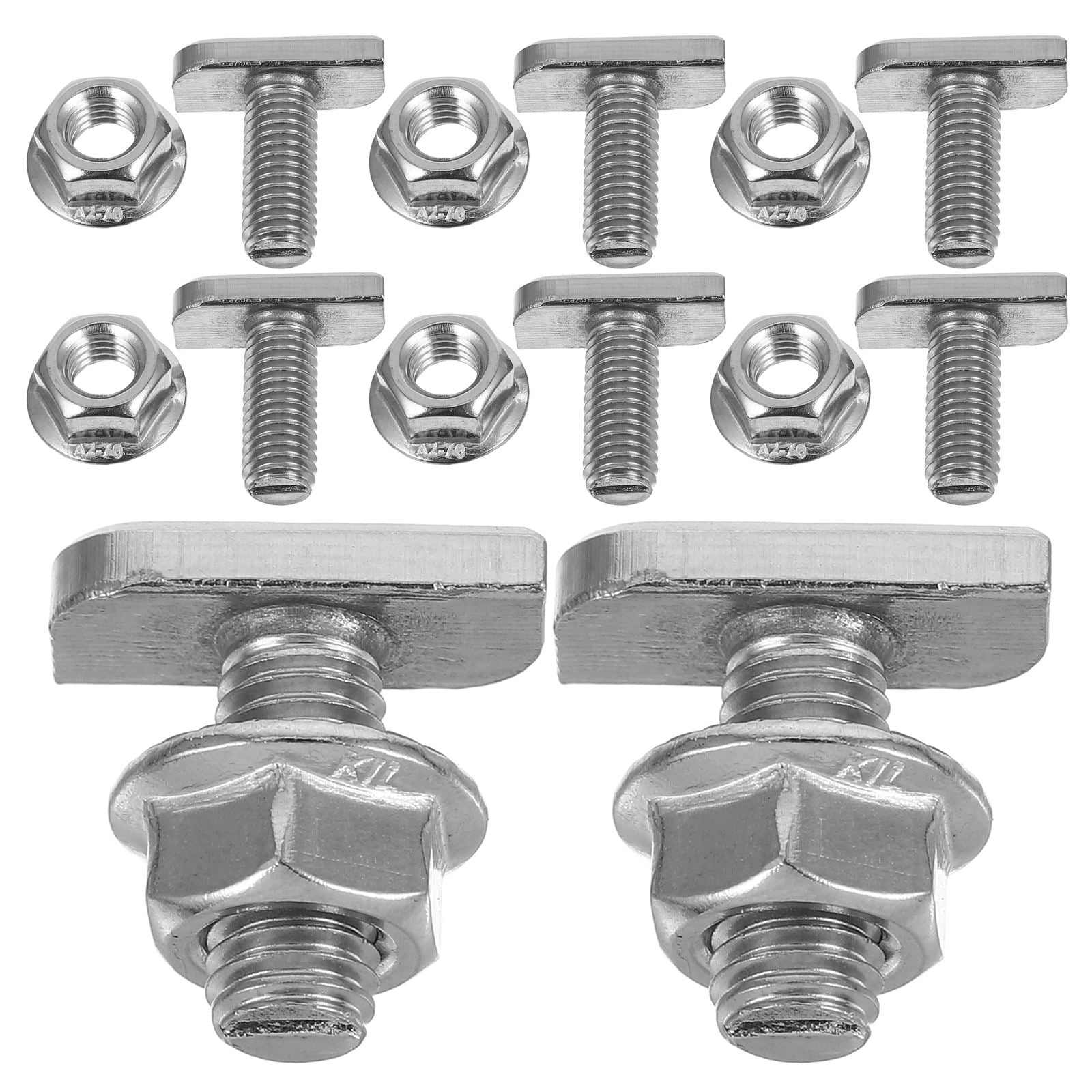 OUNONA 10 Sets Stainless Steel M8 Thread T-Slot Bolt and Bolt Set for ...